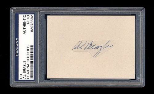 AL BRAZLE SIGNED MINT CUT PSA/DNA AUTOGRAPHED ST. LOUIS CARDINALS 1946 ...