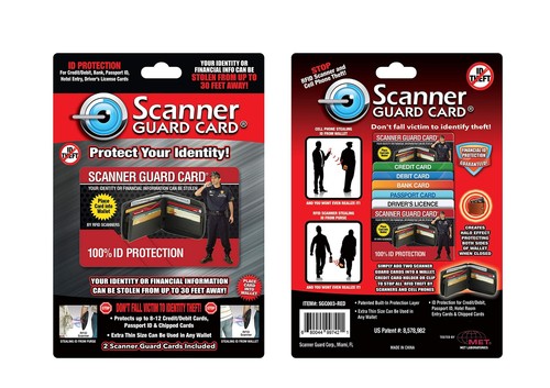 Scanner Guard RFID Blocking Card - Credit Card Protector Patented Lab ...