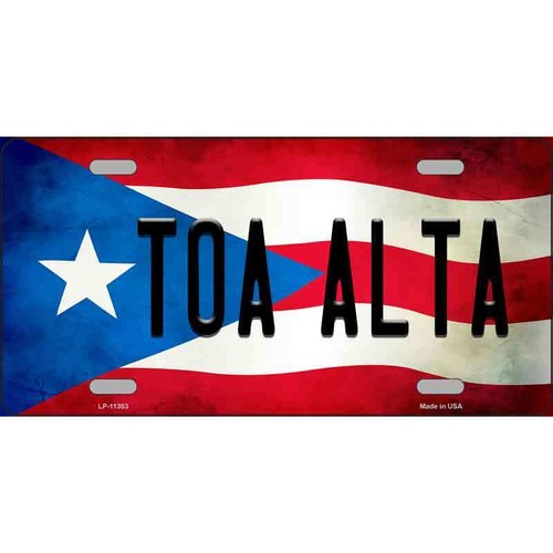 Toa Alta Puerto Rico Flag License Plate Tag Metal Novelty LP-11383 | eBay