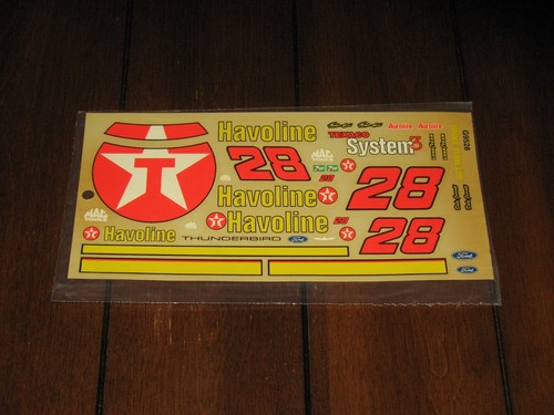 NASCAR 1/24 Vintage Waterslide Decals 28 Texaco Havoline Irvan Jarrett ...