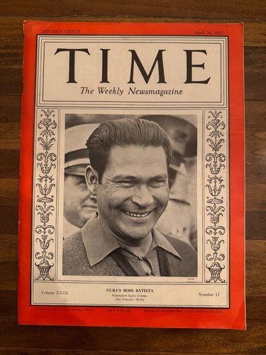 Cuba's Boss Batista Time Magazine April 1937 | eBay