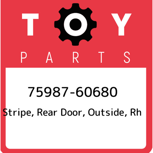 75987-60680 Toyota Stripe, rear door, outside, rh 7598760680, New ...