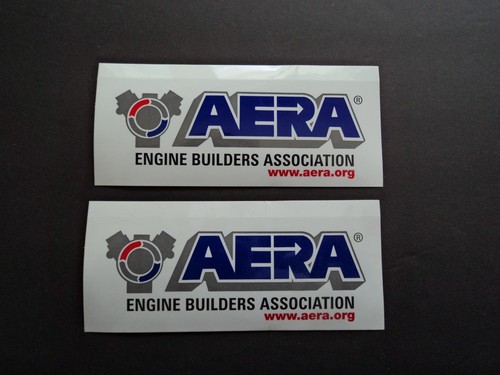 Lot of 2 "AERA" Engine Builders Association Drag Racing Decals stickers ...