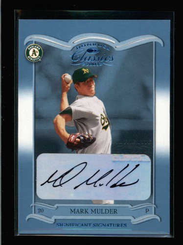 MARK MULDER 2003 DONRUSS CLASSICS SIGNIFICANT SIGNATURES AUTO #007/100 ...