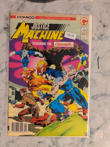 JUSTICE MACHINE FEATURING THE ELEMENTALS #1 MINI 8.0 COMICO COMIC BOOK ...