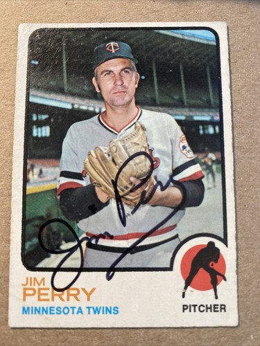 1973 Topps #385 Jim Perry Autographed SIGNED Card - Minnesota Twins | eBay