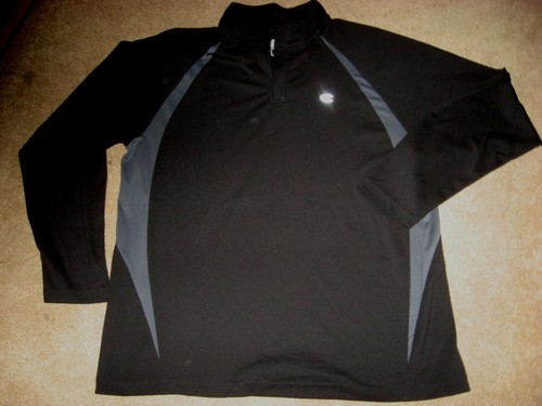 Mens Black wGray CHAMPION Long Sleeve Athletic Shirt XL | eBay