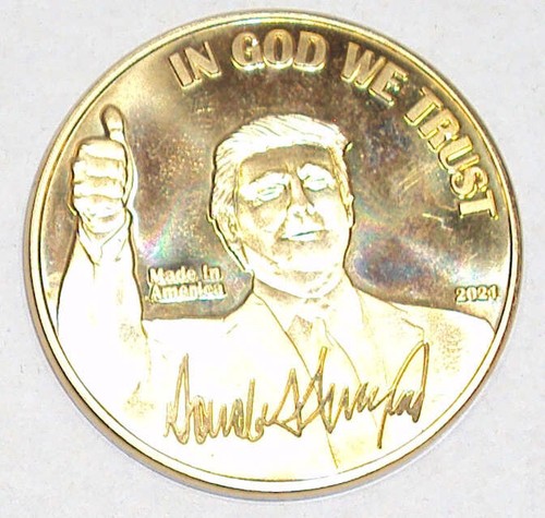 2021 Donald Trump President Novelty Gold Coin IN GOD WE TRUST Coin 1 PC ...