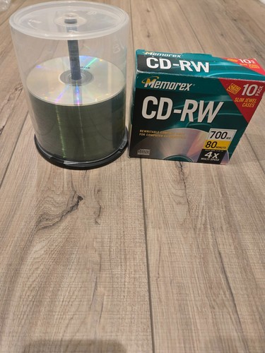 Blank CD-RW 700MB Recordable Disc - Pack of 40 + 9 Pack CD-RW w/Slim ...