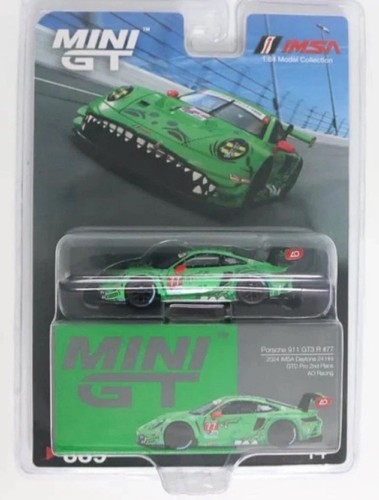 🔥Mini GT Porsche 911 GT3 R #77 AO Racing 2024 IMSA Daytona Rexy #889 1: ...