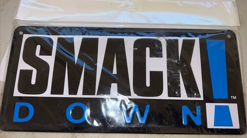 2001 WWF WWE SmackDown Wrestling Jakks Pacific Room Sign License Plate ...