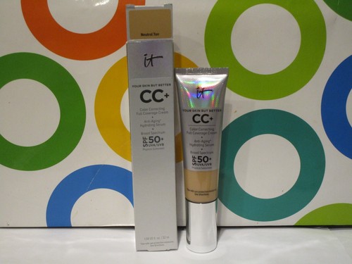 IT COSMETICS ~ CC + COLOR CORRECTING FULL COVERAGE CREAM ~ NEUTRAL TAN ...