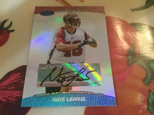 2004 BOWMANS BEST NATE LAWRIE Autographed Football Card BUCS YALE RC | eBay