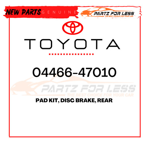 04466-47010 TOYOTA GENUINE PAD KIT, DISC BRAKE, REAR OEM 0446647010 | eBay