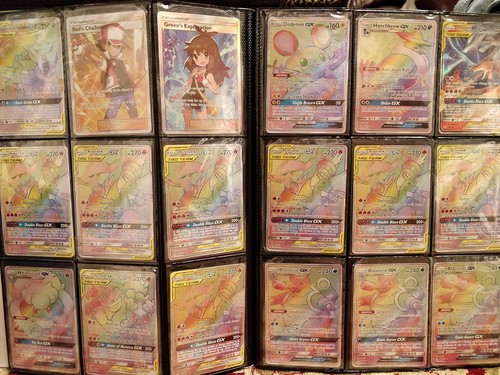 Pokemon 100+ Rainbow Rare Cards Binder Collection Includes 5 foils in ...
