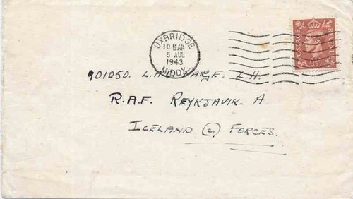 British Military Forces 1943 Not Censored RAF Forces in Iceland | eBay