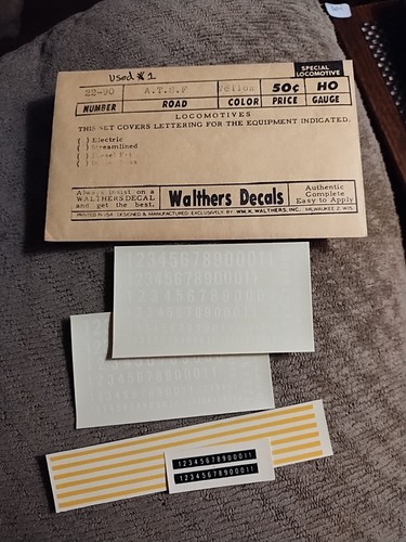 Walthers HO-Scale Decals #22-90 ATSF Santa Fe Locomotive Yellow HO ...