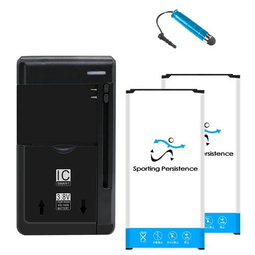 Thick Density 2x 6820mAh Standard Battery Charger for Samsung Galaxy S5 ...