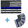 3x5 Police Memorial Thin Blue Line Flag Law Enforcement 3'x5' Banner ...
