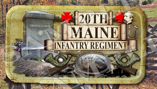 20th Maine Infantry Regiment American Civil War themed LARGE Iron on ...