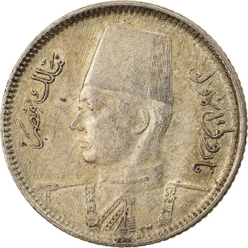 [#768315] Coin, Egypt, Farouk, 2 Piastres, 1937, British Royal Mint, EF ...