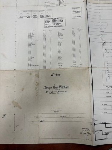 ORIGINAL-CHICAGO COIN-KICKER-PINBALL-SCHEMATICS | eBay