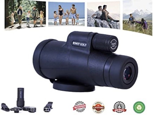 Riwit Golf Monoculars 5 in 1 Pack with Bak4 HD Monocular Scope Phone ...