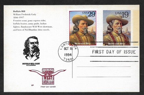 #2869b 29c Buffalo Bill Cody on UX179 19c Picture PC House of Farnam ...