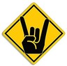 Rock On Rocker Hand Sign Sticker Vinyl Decal JDM Metal Hard Rock ...