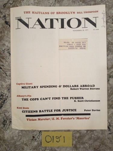 The Nation Magazine / November 29 1971 / Military Spending & Dollars ...