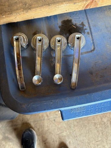 jeepster commando door handle set chrome knobs wagoneer j10 j 20 j2000 ...