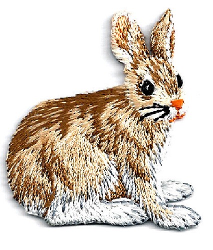 Rabbit - Bunny - Embroidered Iron On Applique Patch | eBay