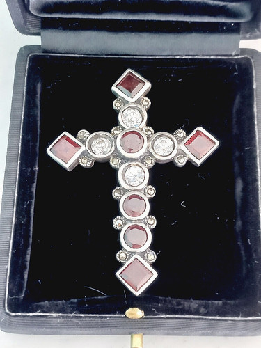 CRUCIFIX Cross penden for necklace STERLING 925 Swarovski crystals and ...