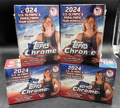 LOT OF 4 2024 TOPPS CHROME US OLYMPIC & PARA HOPEFULS SEALED VALUE ...
