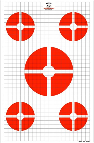 25x Paper Shooting Targets Range Gun Pistol Rifle Sighting Fluorescent ...