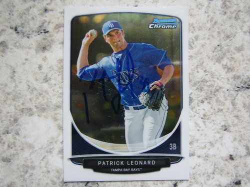 Rays Patrick Leonard Signed Autographed 2013 Bowman Chrome Mint | eBay