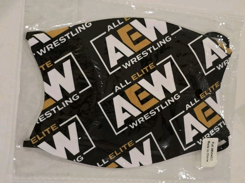 AEW Logo Fabric Face Mask With Filter - NEW - Pro Wrestling Crate | eBay