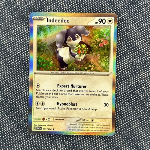 Pokémon TCG Indeedee Scarlet & Violet Base Set 153/198 Holo Holo Rare ...