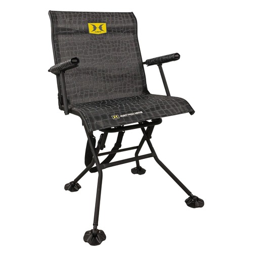 Hawk Hunting Stealth Spin Blind Chair w/ Pivoting Feet, Steel Frame # ...