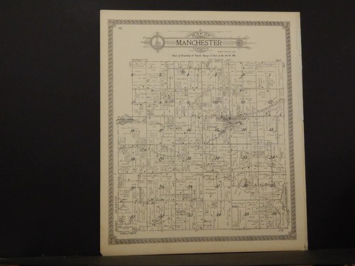 Wisconsin, Green Lake County Map, Manchester Township 1923 K10#86 | eBay