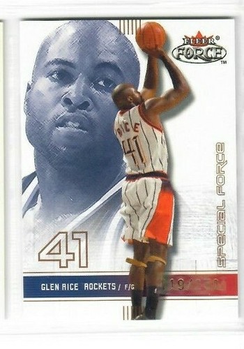 GLEN RICE 2001-02 Fleer Force #169 119/250 Houston Rockets | eBay