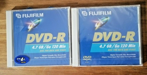 NEW Lot of 2 Fujifilm DVD+R Discs 4.7 GB 120 Min for Data and Video | eBay