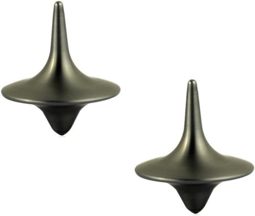 2Pcs Silver Accurate Spinning Top,Forever Spin,Portable Precision Metal ...