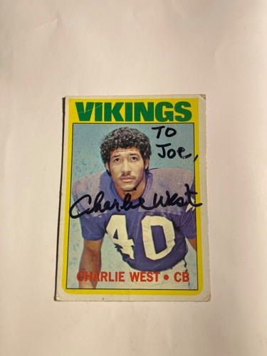 Minnesota Vikings CHARLIE WEST Signed Card “To Joe” | eBay