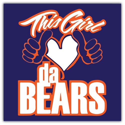 Chicago Bears NFL Girl Car Bumper Sticker Decal- 3'' or 5'' | eBay