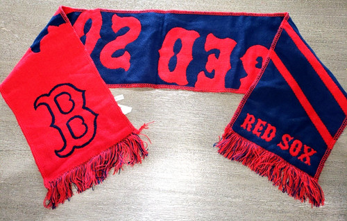 men women BOSTON RED SOX reversible SCARF blue 48 x 7.5 inch NICE! | eBay