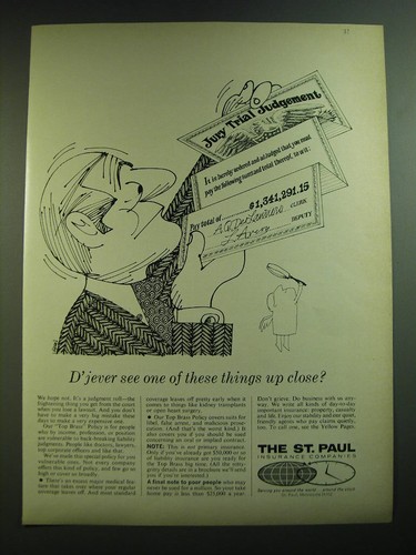 1969 The St. Paul Insurance Companies Ad - D'jever see one of these ...