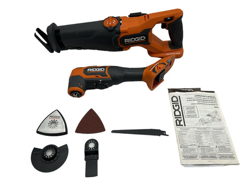 Ridgid 18V Reciprocating Saw & Multi Tool Combo Tools Only R960261SB2N ...