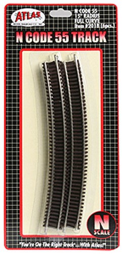 Atlas N Scale Code 55 15" Radius Curve 6-Pack Model Train Track | eBay