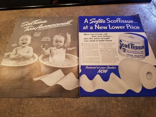 1941 Vintage Print Ad Scottissue. Twin Announcement | eBay